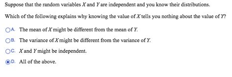 solved suppose that the random variables xand yare