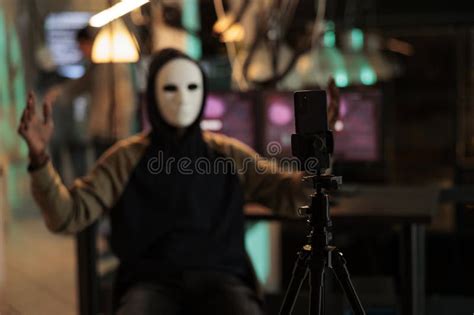 Mobile Phone Recording Internet Thief Threat Video Ransomware Attack Stock Image Image Of