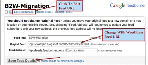Redirect Feed Url From Blogger To Wordpress
