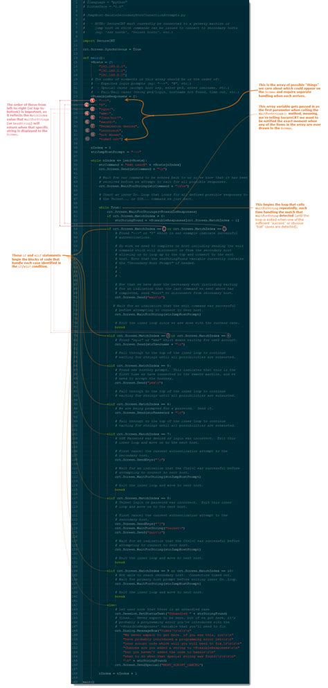 scripting examples jump host handle secondary host connection attempts