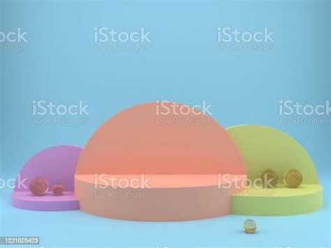 기하학적 모양의 3d 렌더링 스튜디오 바닥에 연단 제품 프레젠테이션을 위한 플랫폼 모의 백그라운드 0명에 대한 스톡 사진 및 기타 이미지 Istock