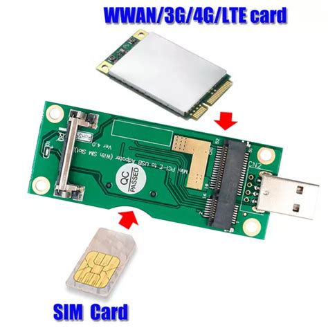 Mini Pci E To Usb Adapter With Sim 8pin Card Slot For Wwan Lte Module 15 39 Picclick Au