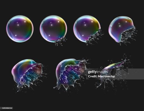 Soap Bubbles Explosion Stages Realistic High Res Vector Graphic Getty