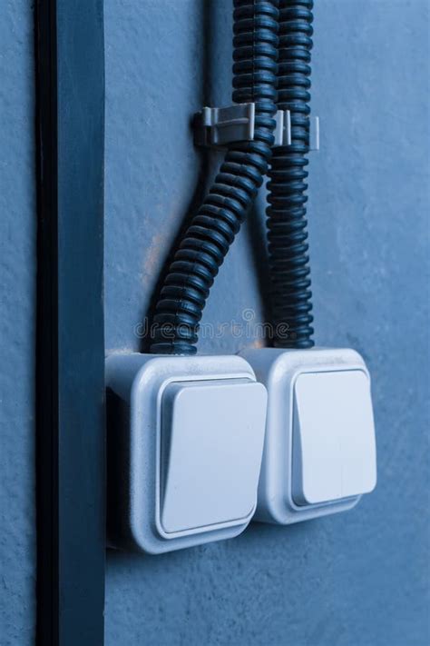 Light Switch Toggle Power Button Energy Off Electricity Turn Electric Wall Stock Image Image