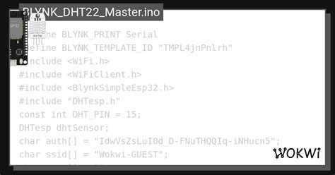 BLYNK DHT22 V1 Ino Wokwi ESP32 STM32 Arduino Simulator