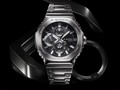 New Full Metal G Shock Gmc B2100 Casio Adds Solar Powered Bluetooth Enabled Chronograph To