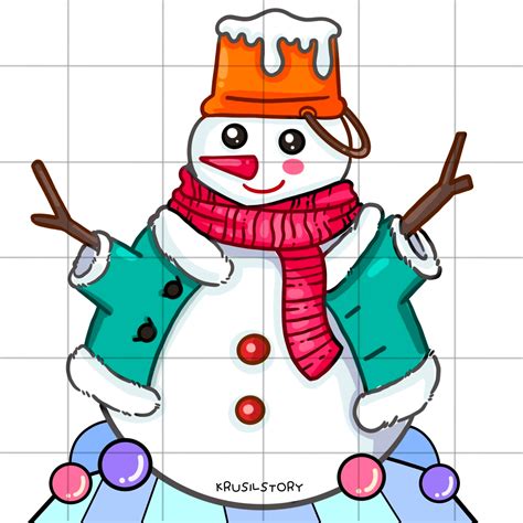 ครูศิลป์story ⭐️สแตนดี้การ์ตูน วันคริสต์มาส 7 รูป