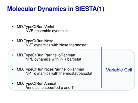 Ppt Geometry Optimization Molecular Dynamics And Vibrational Spectra Powerpoint Presentation