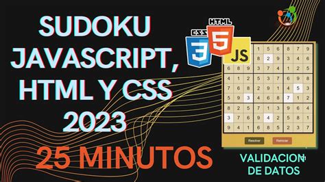 🔶sudoku html css javascript desarrolla un maestro del juego en 25 minutos youtube