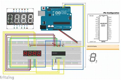 Arduino MAX 7219 CNG Basic Circuit LED 7 Segment Displays Arduino