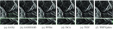Despeckling Results Of Sar2 From Left To Right Noisy Input Results Download Scientific