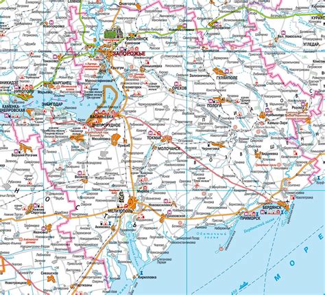 Запорожская область Туристическая карта