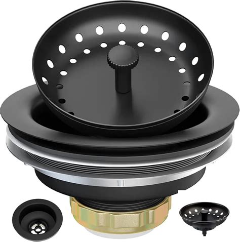 Lxlotus 3 12 Inch Matte Black Kitchen Sink Drain Kit