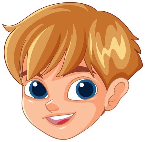 Cara De Ni O De Dibujos Animados Sonriente Vector Gratis