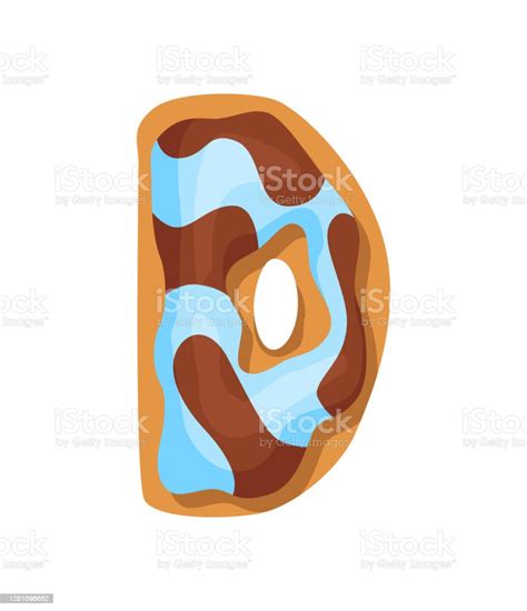 만화 쿠키 글꼴 제과자들은 자본 문자 D 벡터 영어 Abc 베이킹 컬러 유약에 스타일화 창조적 인 진저 브레드 알파벳 디자인