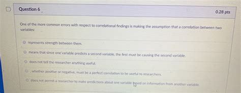 Solved Question Pts One Of The More Common Errors Chegg