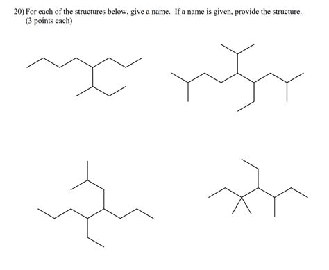 Solved For Each Of The Structures Below Give A Name If Chegg