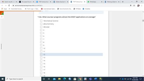 Displaying A Required List Of Dynamic Choices In A Select Multiple Question Based On The