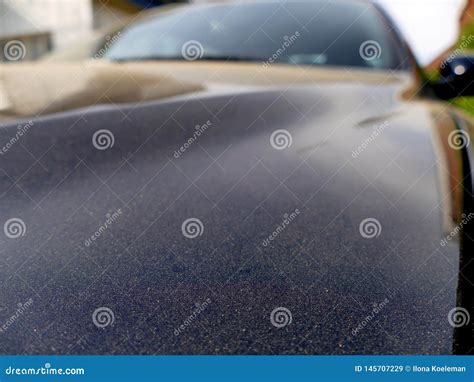 Car In Europe Covered In Sahara Sand Transported From North Africa By