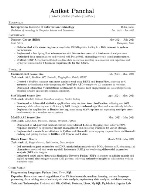 Data Ai Ml Cv 12 Pdf Information Science Computing