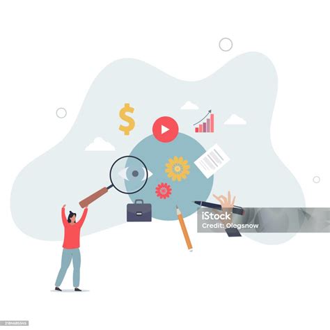 Grounded Theory Approach For Systematic Data Collectionflat Characters Stock Illustration