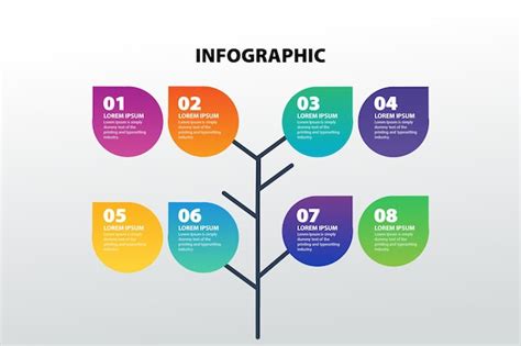 Premium Vector Tree Style Data Visualization Infographics Process Chart