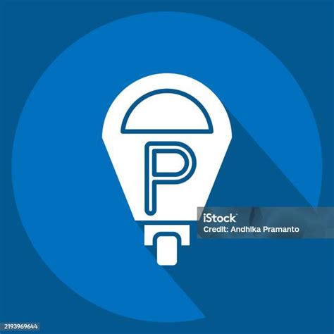 아이콘 주차 미터기 주차 기호와 관련이 있습니다 긴 그림자 스타일 디자인 편집 가능 고체에 대한 스톡 벡터 아트 및 기타 이미지 고체 교습 교통 Istock