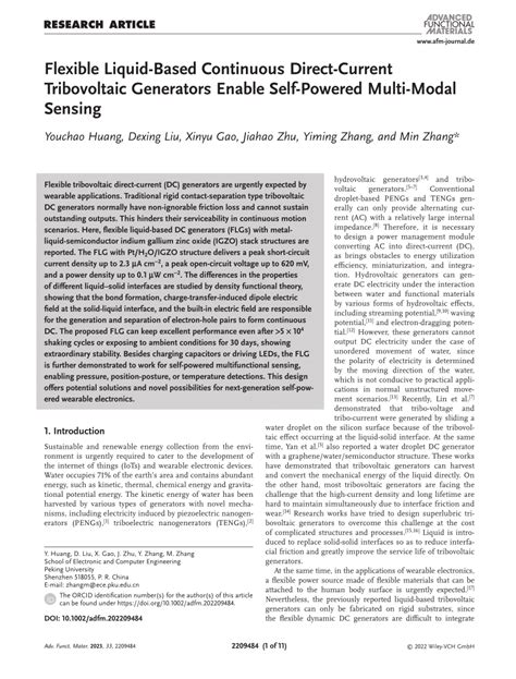 Flexible Liquid‐based Continuous Direct‐current Tribovoltaic Generators