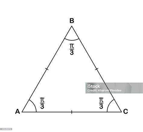 Vector Illustration Of Properties Of Equilateral Triangle In Mathematics On White Background