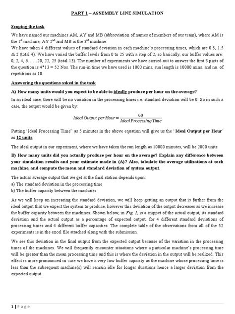 Operations Management Assembly Line Simulation Pdf Streaming Media