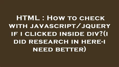 Html How To Check With Javascriptjquery If I Clicked Inside Divi