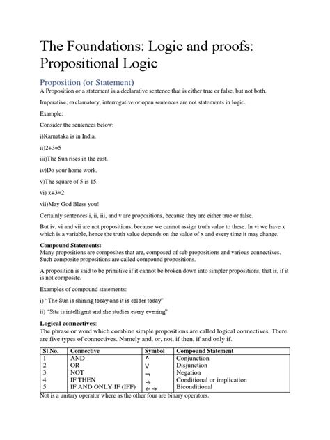 Discrete Mathematics Notes Pdf Argument If And Only If
