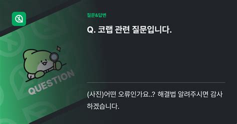 코랩 관련 질문입니다 인프런 커뮤니티 질문and답변