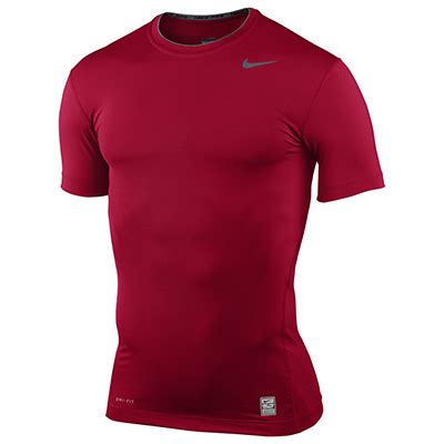 Nike Pro Core Short Sleeve Tight Crew Varsity Redflint Grey