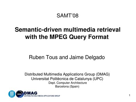 Pdf Semantic Driven Multimedia Retrieval With The Mpeg Query Format
