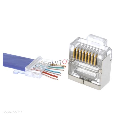Rj45 Network Connector Short Body Modular Plug With Insert Cat5 Cat6 8p8c Ftp Connector Buy