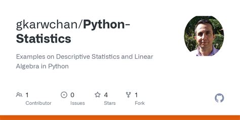 GitHub Gkarwchan Python Statistics Examples On Descriptive Statistics And Linear Algebra In