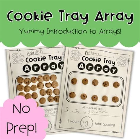 Cookie Tray Array Introduction To Arrays Repeated Addition And Multiplication