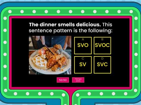 English Sentence Patterns Juego De Concurso