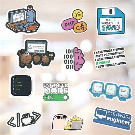 Programming 45 Pc Stickers Pack Tech Nerd Geek T Coding Developer