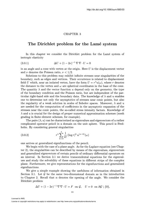 Pdf The Dirichlet Problem For The Lamé System