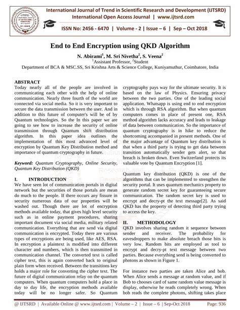 Pdf 152 End To End Encryption Using Qkd Algorithm Dokumen Tips