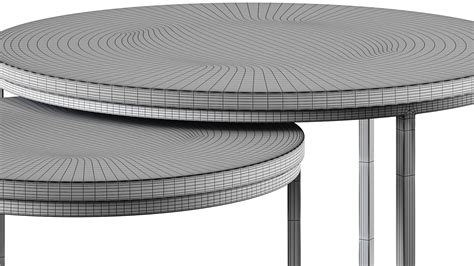 3d Model Set Of 2 Oak Nesting Coffee Tables Turbosquid 2387693