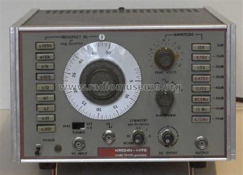Function Generator 5400a Equipment Krohn Hite Corp