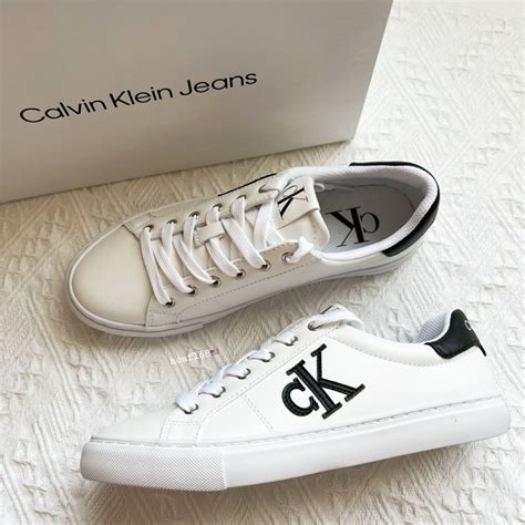 有鞋盒【限時折扣預購】 Henin美國代購🇺🇸 Ck小白鞋 休閒鞋 女鞋 Calvin Klein Jeans 蝦皮購物