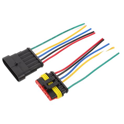 Frcolor 1 Set Electrical Connector 6p Male And Female Plug Socket Kit