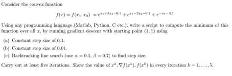 Solved Consider The Convex Function Fx Fx122