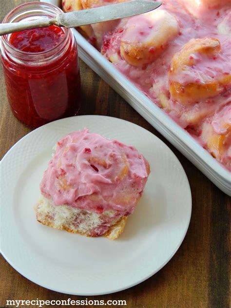 Raspberry Rolls With Raspberry Cream Cheese Frosting My Recipe