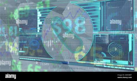 Image Of Digital Interface And Stock Market Data Processing Against