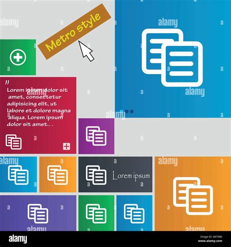 Copy Icon Sign Buttons Modern Interface Website Buttons With Cursor